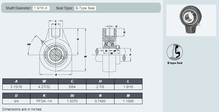Iptci - UCHA208-25-1.9/16 - Task Industrial